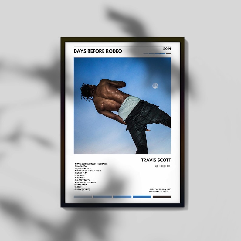 Travis Scott Days Before Rodeo Album Poster - Etsy