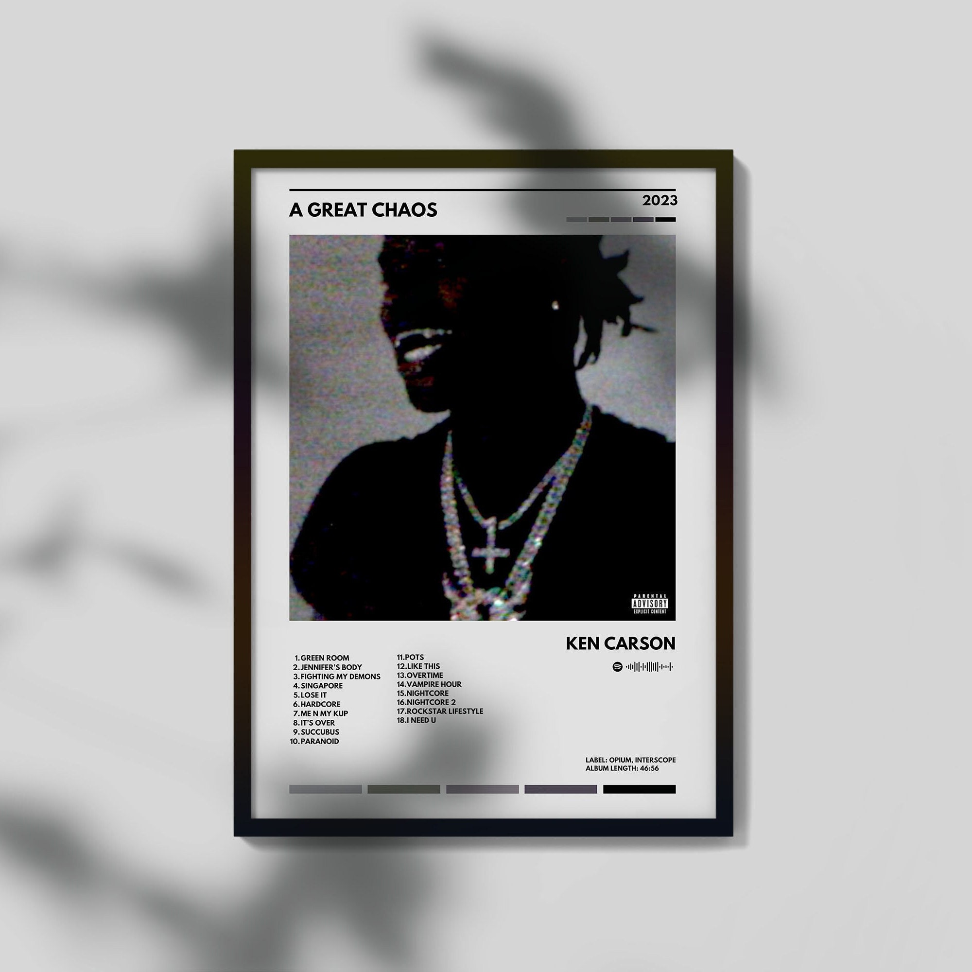 Ken Carson A Great Chaos Album Poster - Etsy