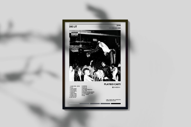 Playboi Carti Die Lit Album Poster - Etsy