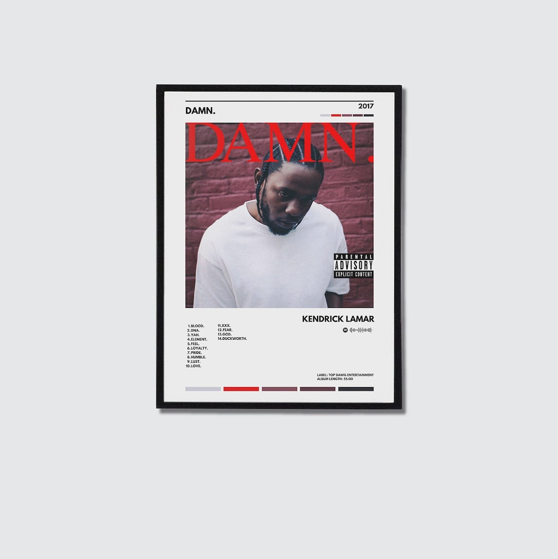 Kendrick Lamar DAMN. Album Poster - Etsy