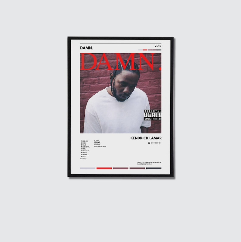 Kendrick Lamar DAMN. Album Poster - Etsy