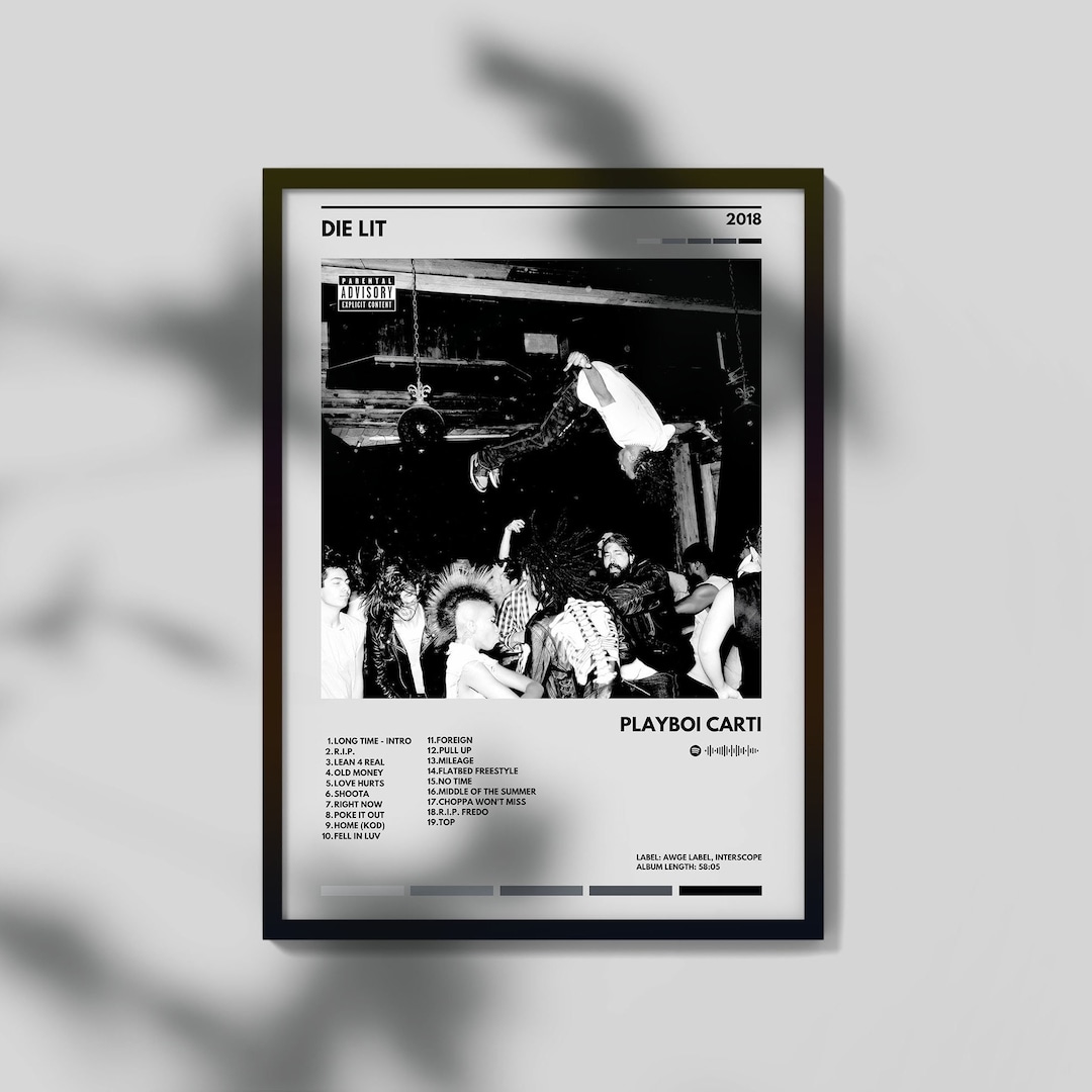 Playboi Carti Die Lit Album Poster - Etsy