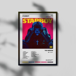 The Weeknd Starboy Album Poster - Etsy