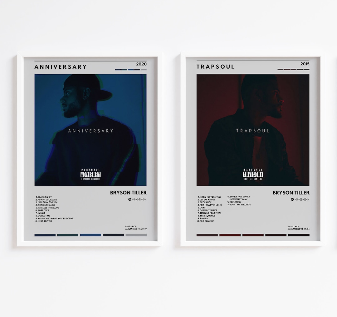 Bryson Tiller Album Poster Set - Etsy