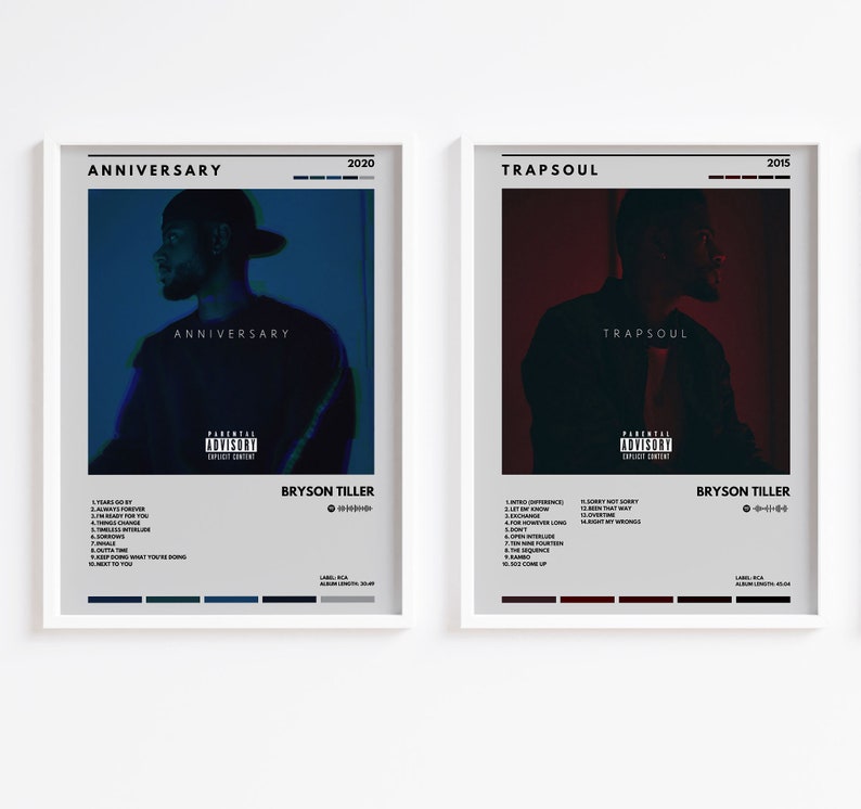 Bryson Tiller Album Poster Set - Etsy