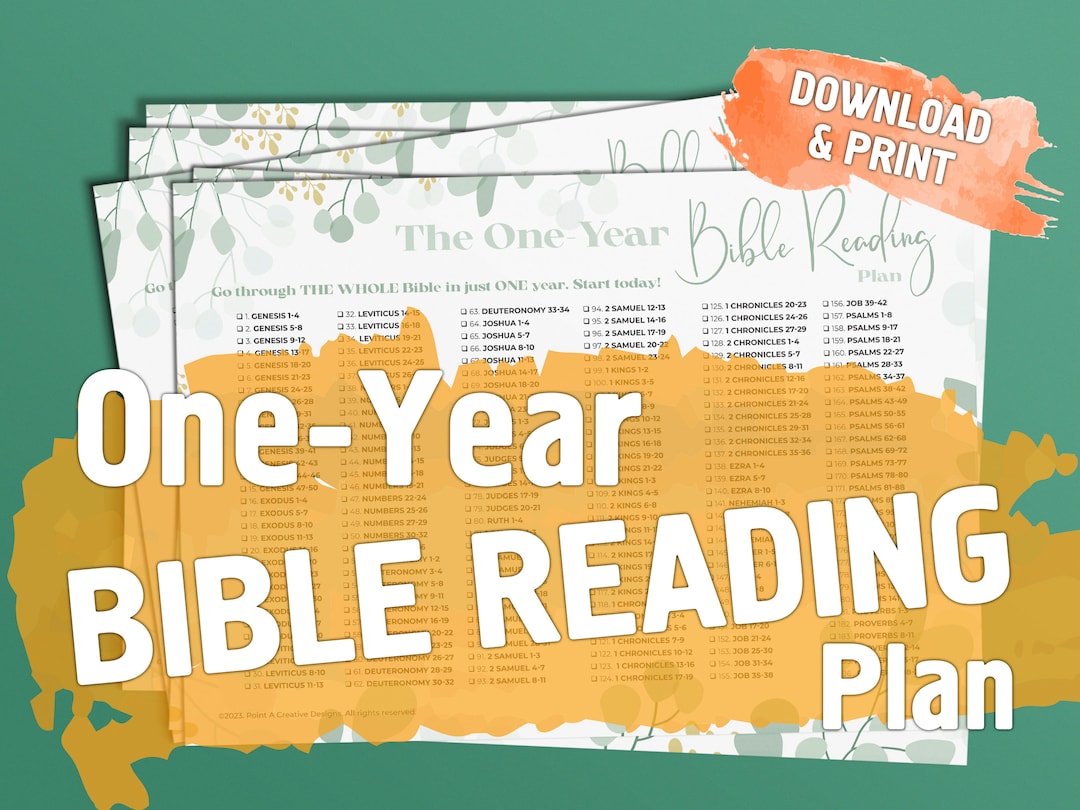 The One-year Bible Reading Plan. Printable Template. - Etsy