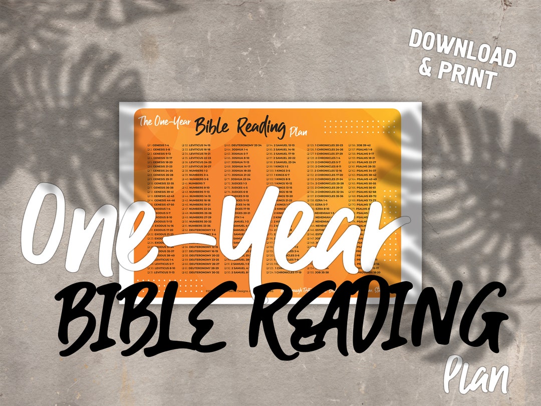 1-year Bible Reading Plan. Printable Template. Read the Whole Bible in ...