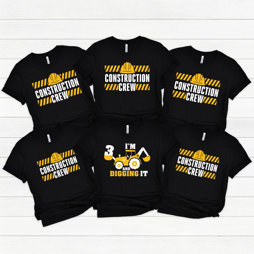 Construction Birthday Shirt, Construction Crew Shirt, Birthday Shirt ...