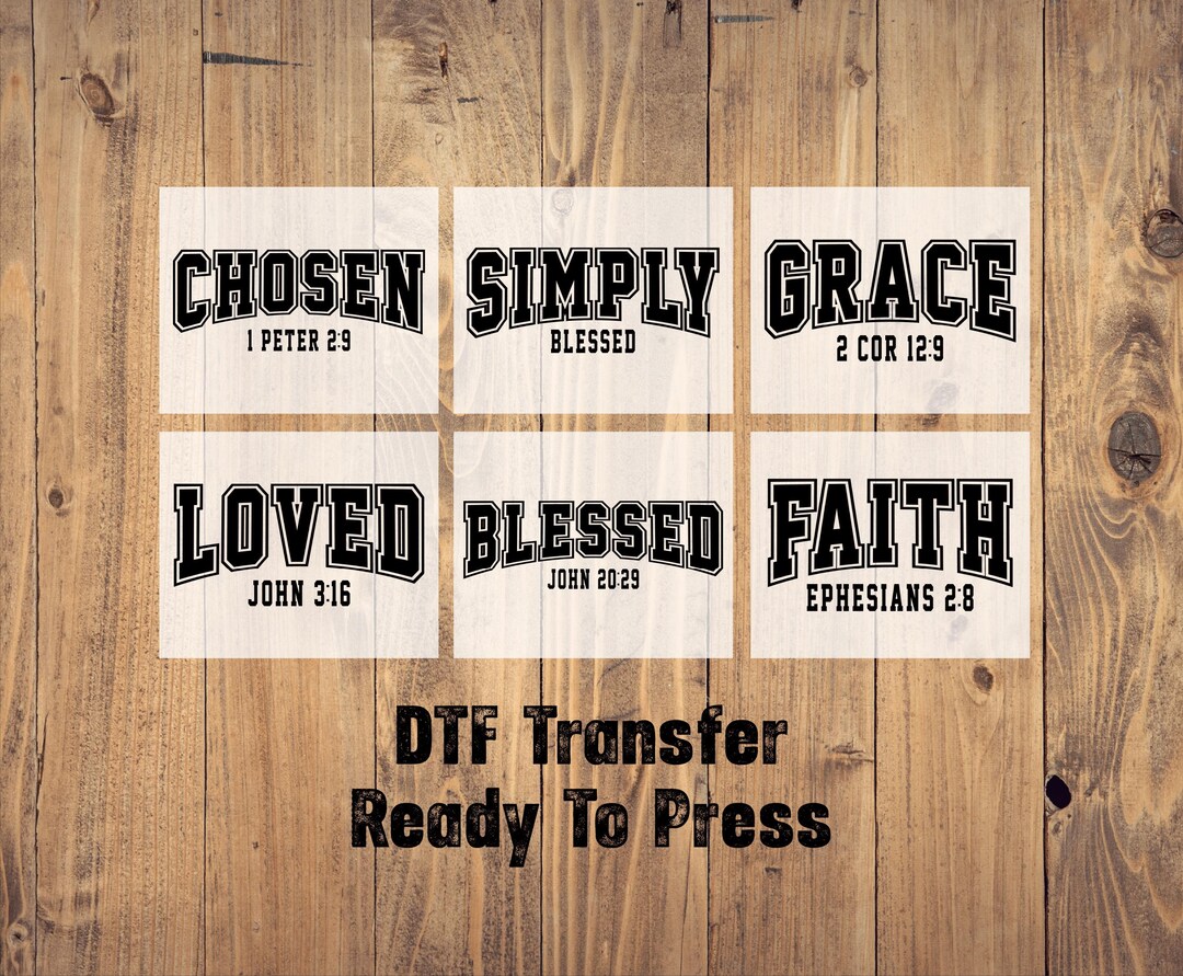 Custom Bible DTF, Bible Verse, Matching Christian Printing ...