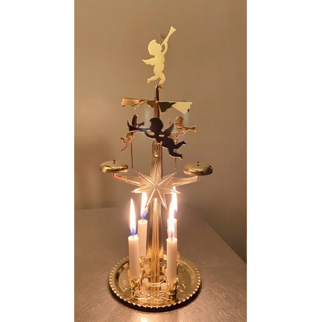 Metal Christmas Chime Spinning Angel Candle Holder - Etsy