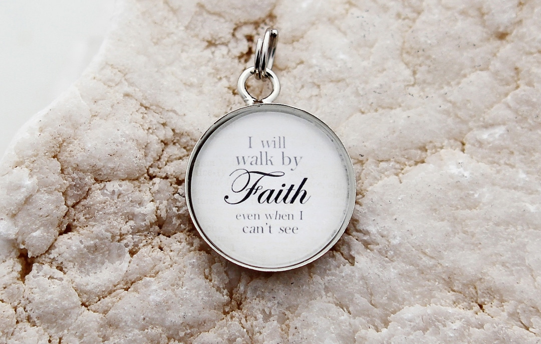 Walk by Faith Charm, Faith Charm, Inspirational Charm, Faith Word Charm ...