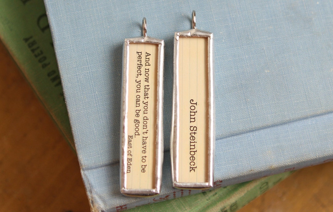 Handmade Soldered "east of Eden" Charm, John Steinbeck Quote - Etsy