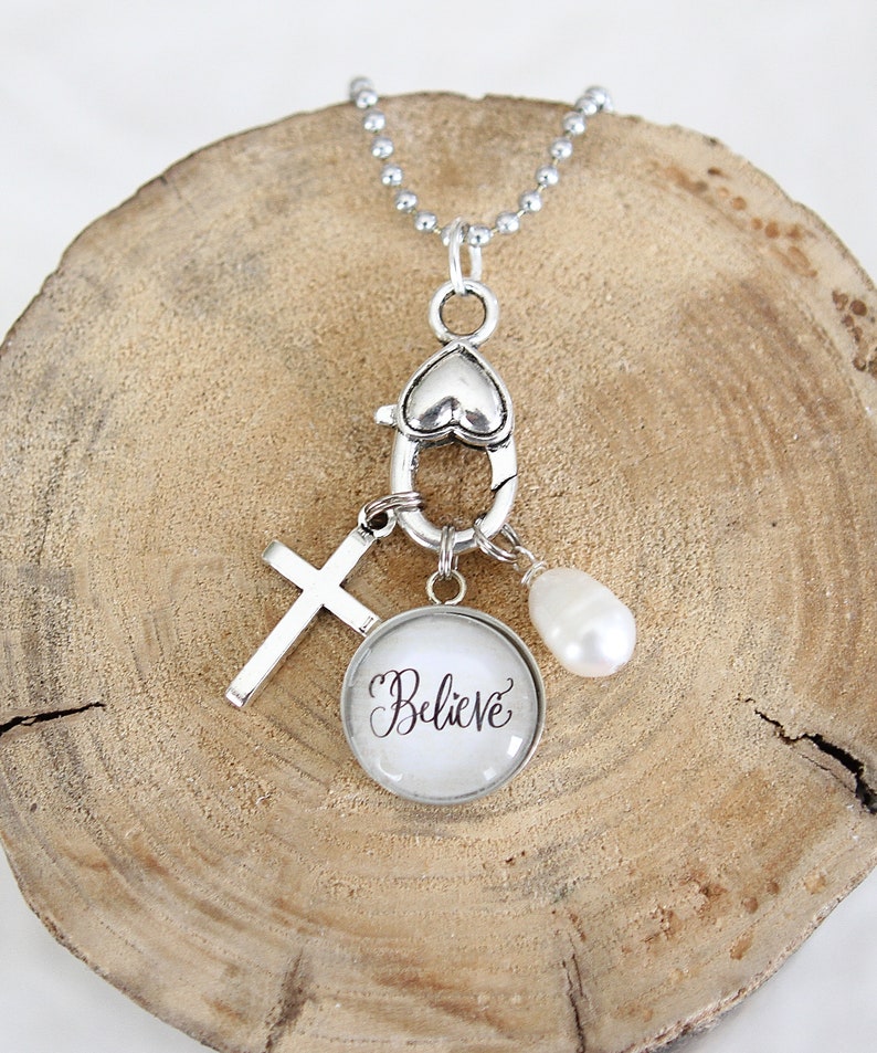 Silver Ball Chain Charm Necklace With Heart Clasp - Etsy