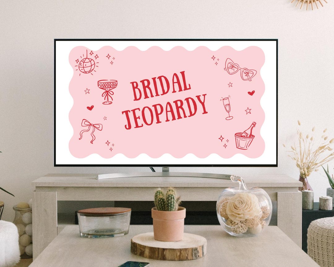 Pink and Red Bachelorette Jeopardy Party Game Editable Bridal Jeopardy ...