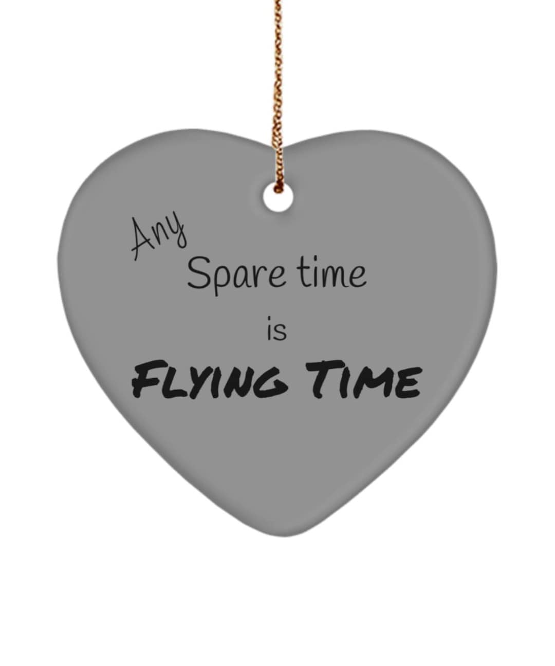 Any Spare Time Flying Ornament, Christmas Ornament, Gift for Flyers ...
