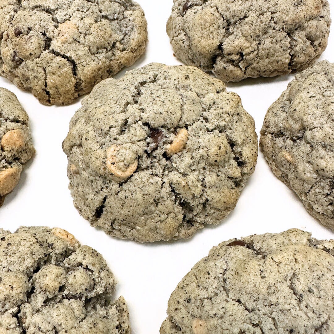 Black Sesame Peanut Butter Cup Asian Inspired Cookies - Etsy