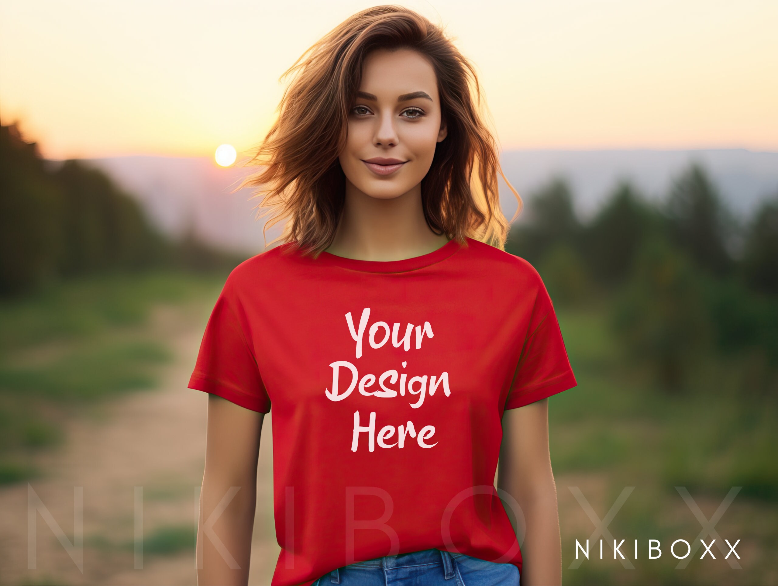 Gildan 64000 Mockup Red Gildan 64000 Mockup Bundle Gildan 64000 Mock Up