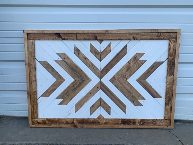 3' X 2' Geometric Wall Wood Art| Ready to Ship Now | Wood Wall Decor ...
