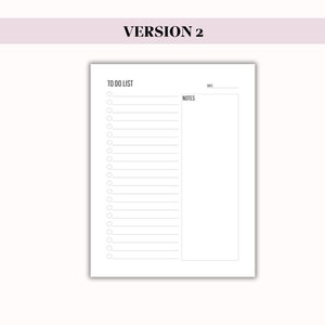 Minimal to Do List Printable to Do List Template - Etsy