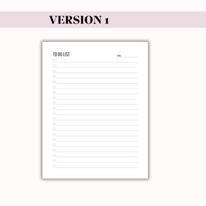 Minimal to Do List Printable to Do List Template - Etsy