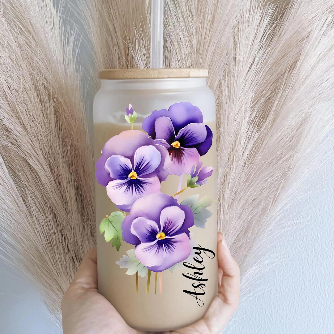 Custom Iced Coffee Cup | Personalized Name Glass Cup | 16 Oz Tumbler ...