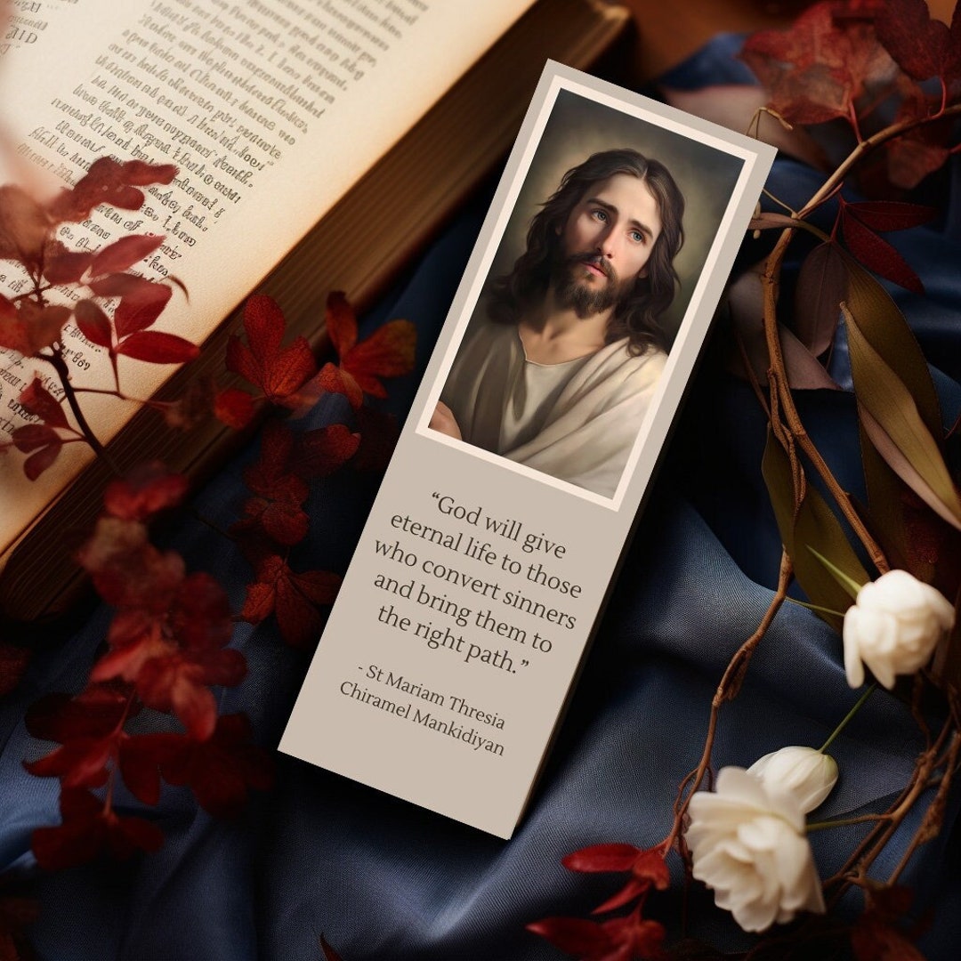 Set of 6 Jesus Christ Digital Catholic Bookmarks Instant - Etsy