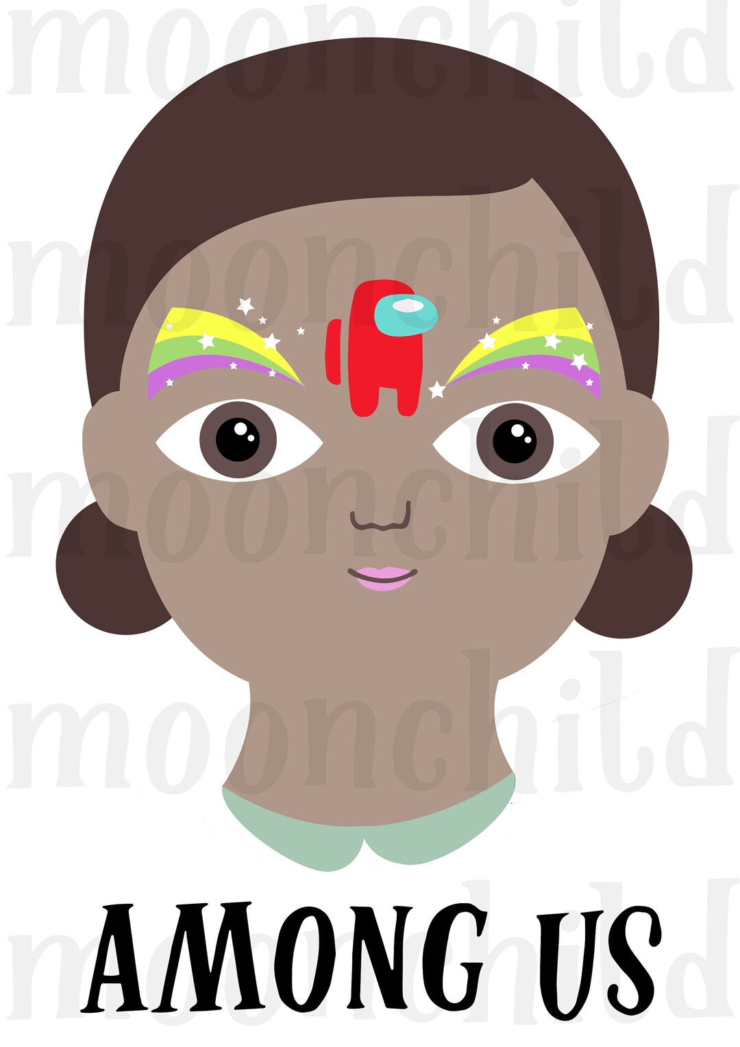 Among Us Face Painting Menu Board Image. Printable PDF Image to ...