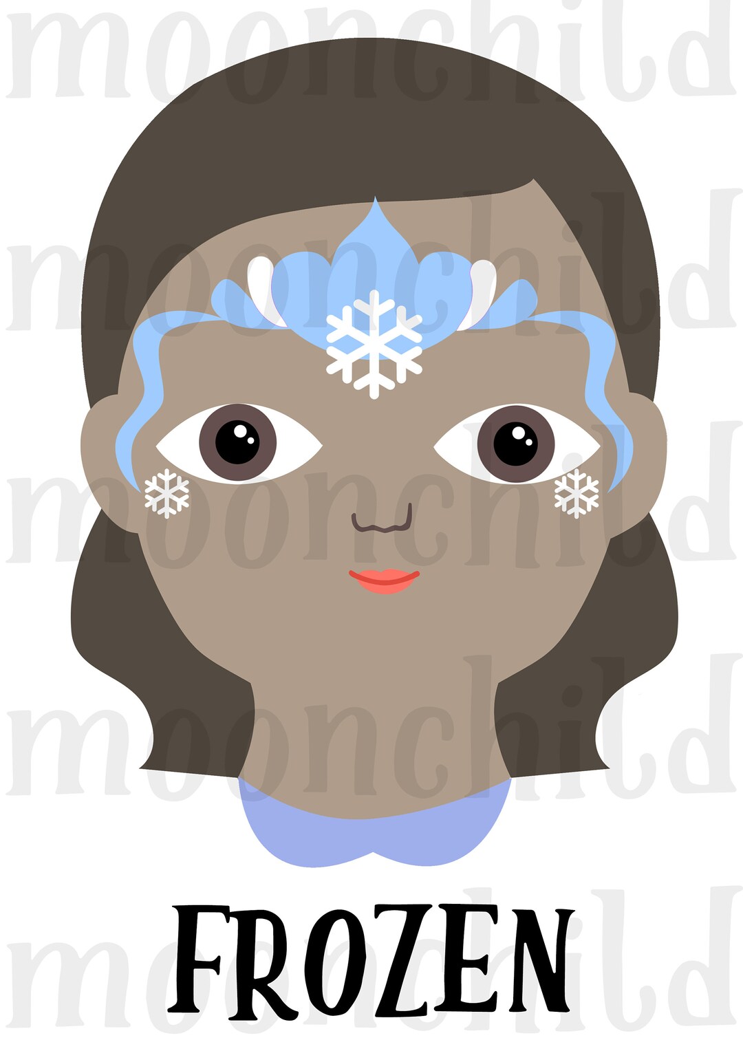 Frozen Face Painting Menu Board Image. Printable PDF Image to Download ...