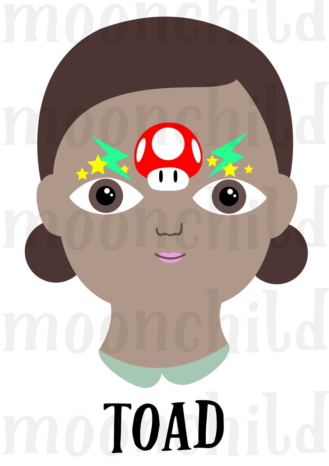 Toad Mario Face Painting Menu Board Image. Printable PDF Image to ...