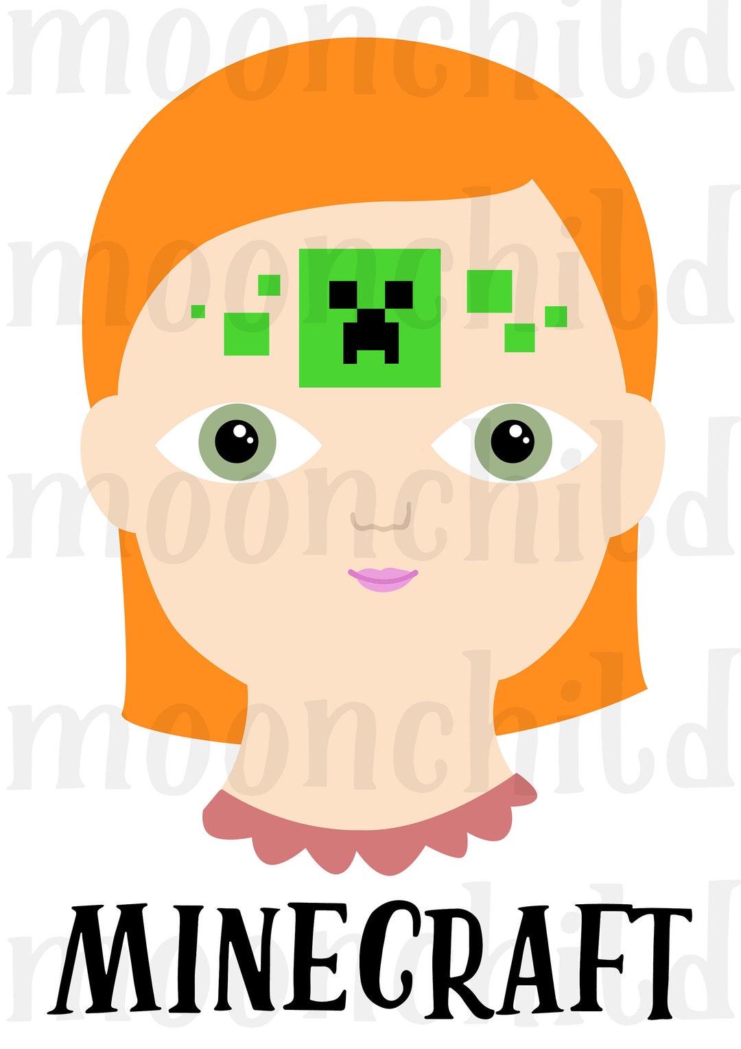 Minecraft Face Painting Menu Board Image. Printable PDF Image to ...