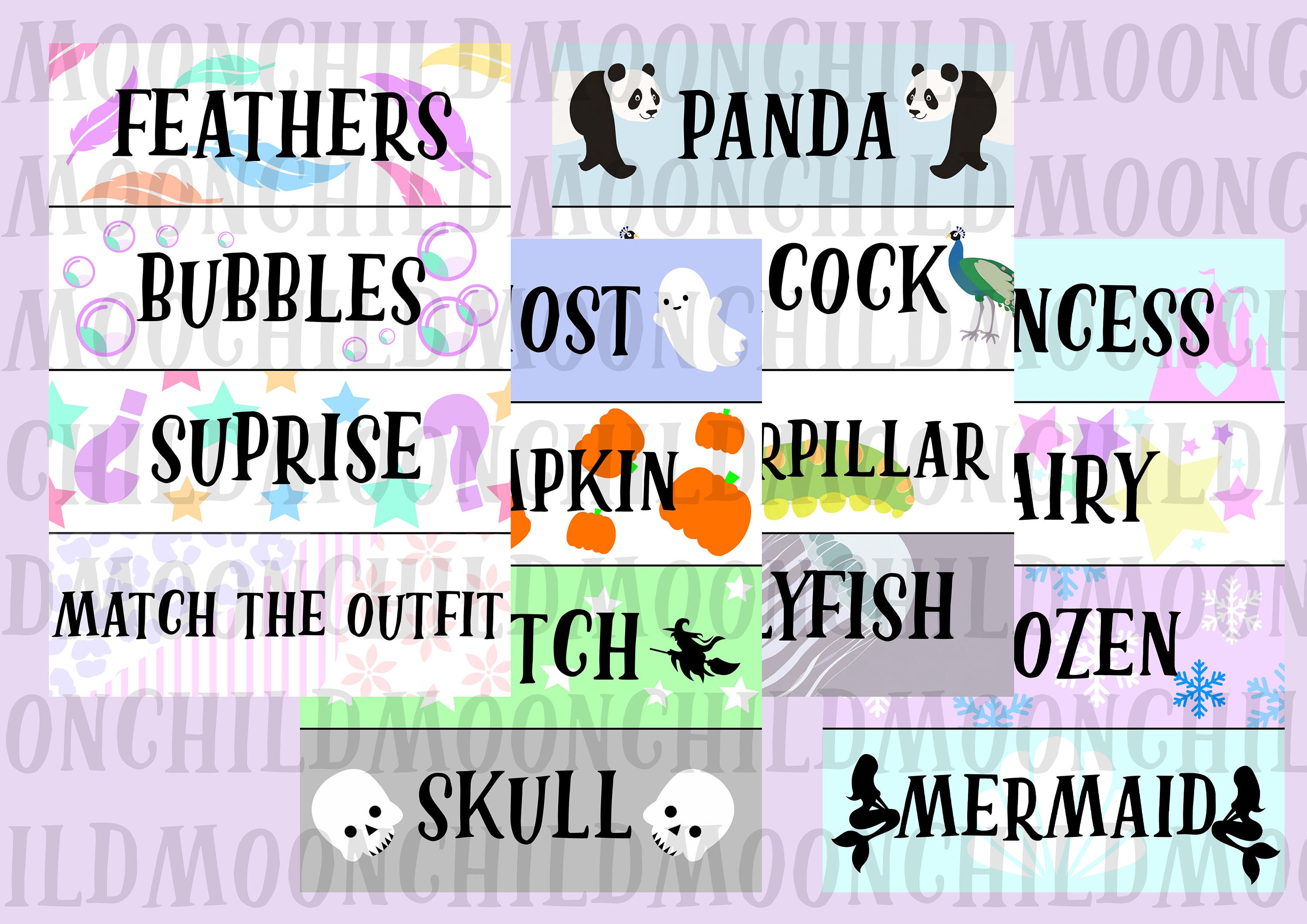 The Ultimate Face Painting Word Board 120 Menu Images to Download for ...