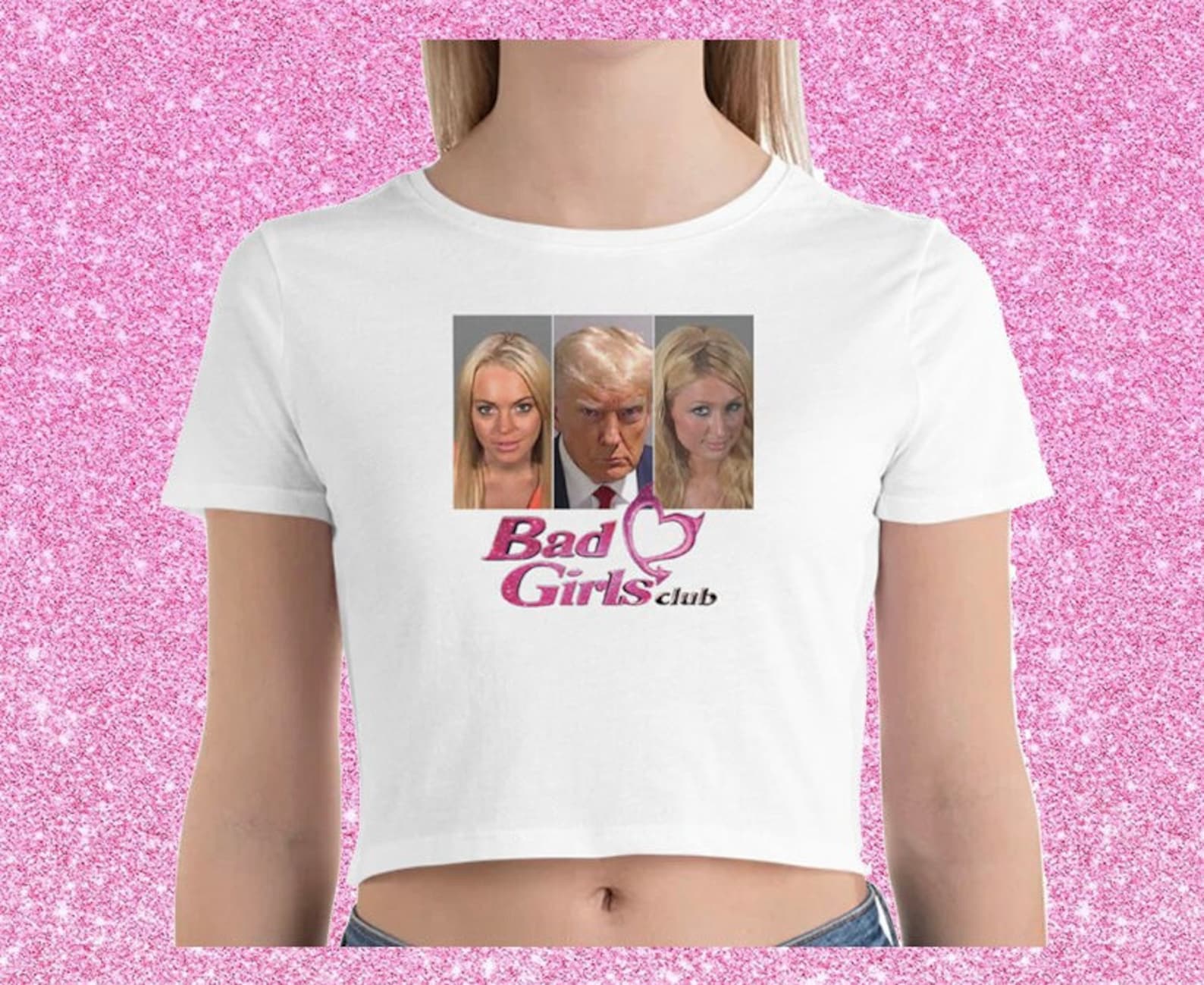 Trump Mugshot Shirt Trump Prison Crop Top Baby Tee Paris Hilton Mugshot ...
