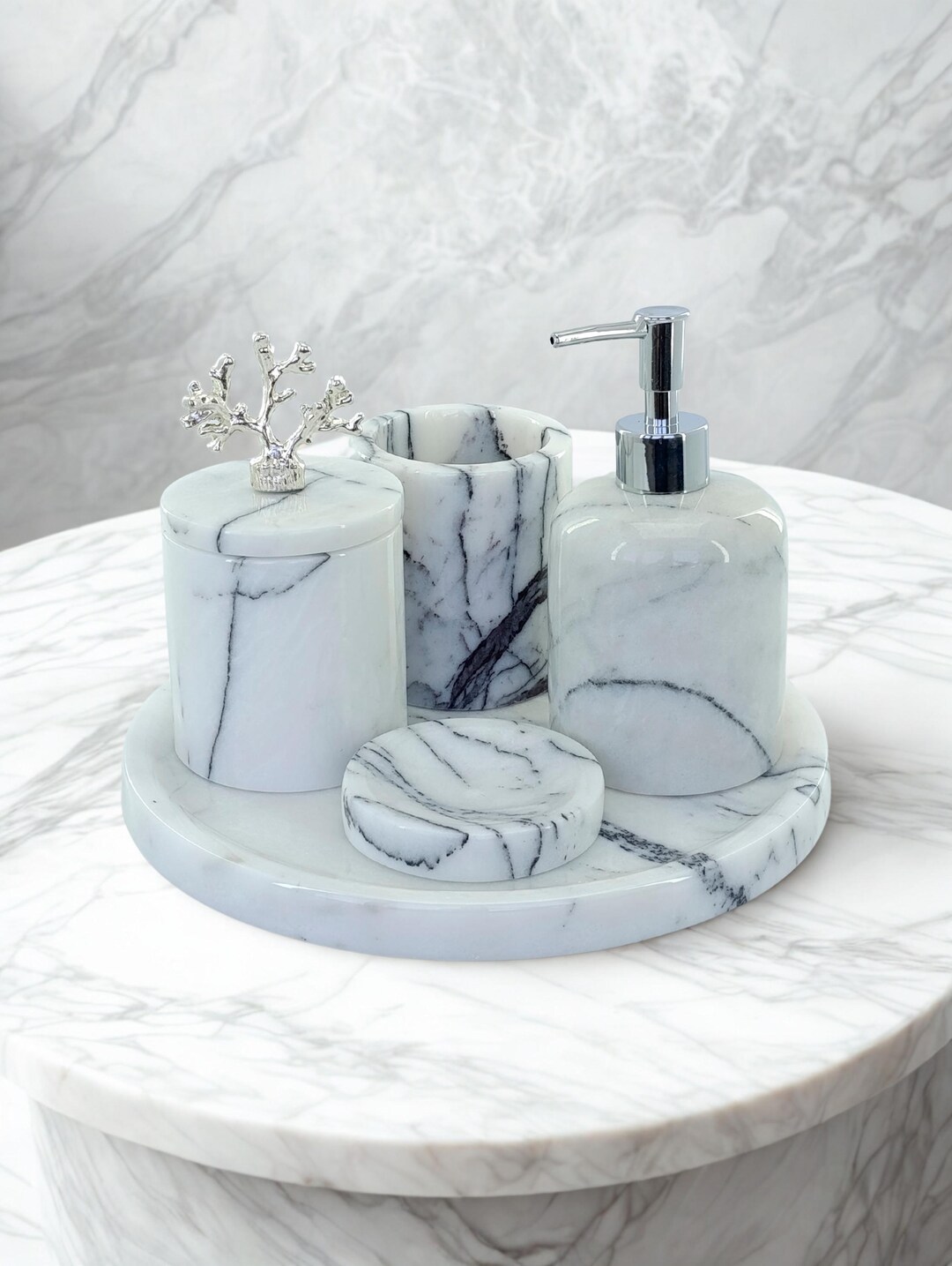 Luxury Naturel Marble Bathroom Set - 5 Pieces - Fast Shipping, Fast ...