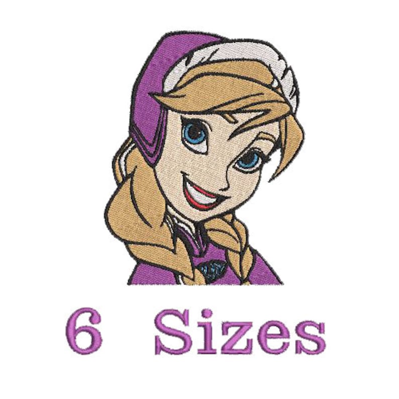 Anna Frozen Machine Embroidery Design - 6 Sizes - Etsy