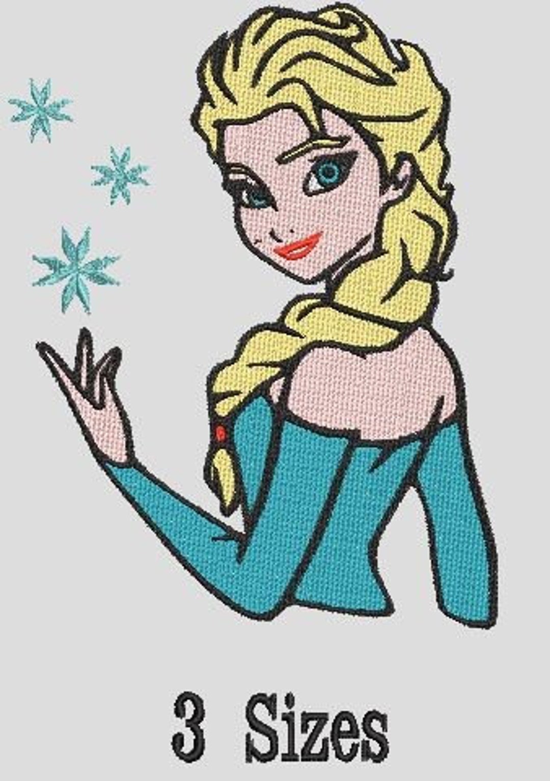 Elsa Machine Embroidery Design - Etsy