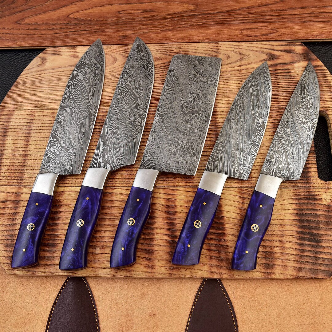 Handmade Damascus Steel Chef Knives BBQ Knives Personalized Gift Best ...