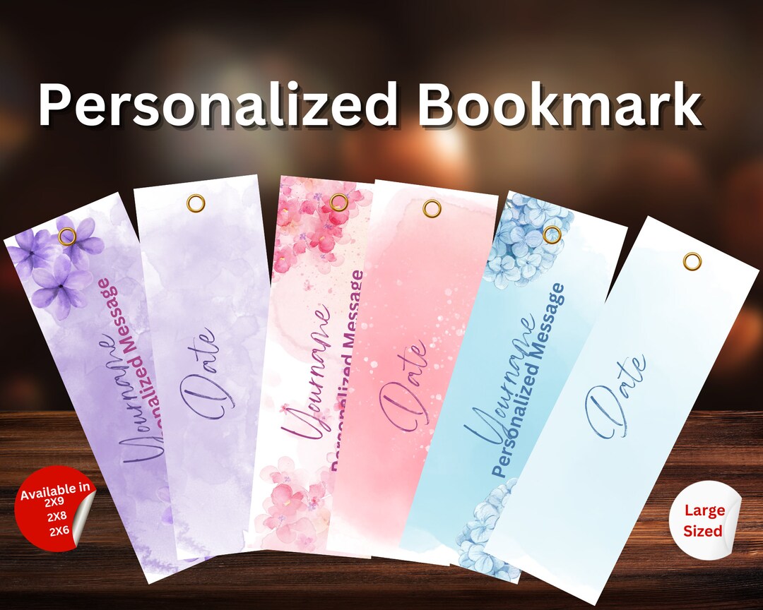 Personalized Printable Book Markprintable Book Mark - Etsy