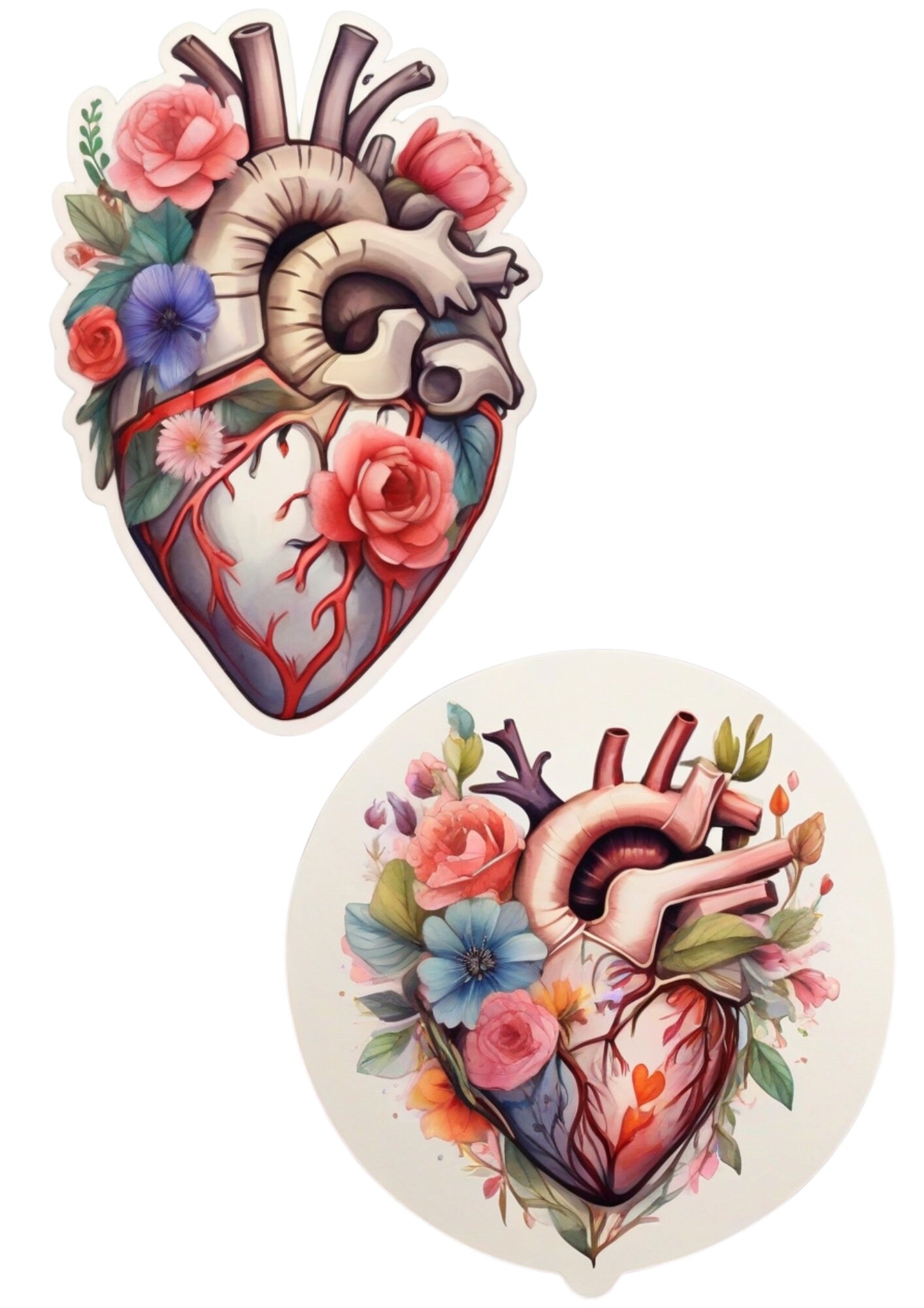 Floral Anatomical Sticker Sheet,floral Stickers,floral Svgs,svg ...