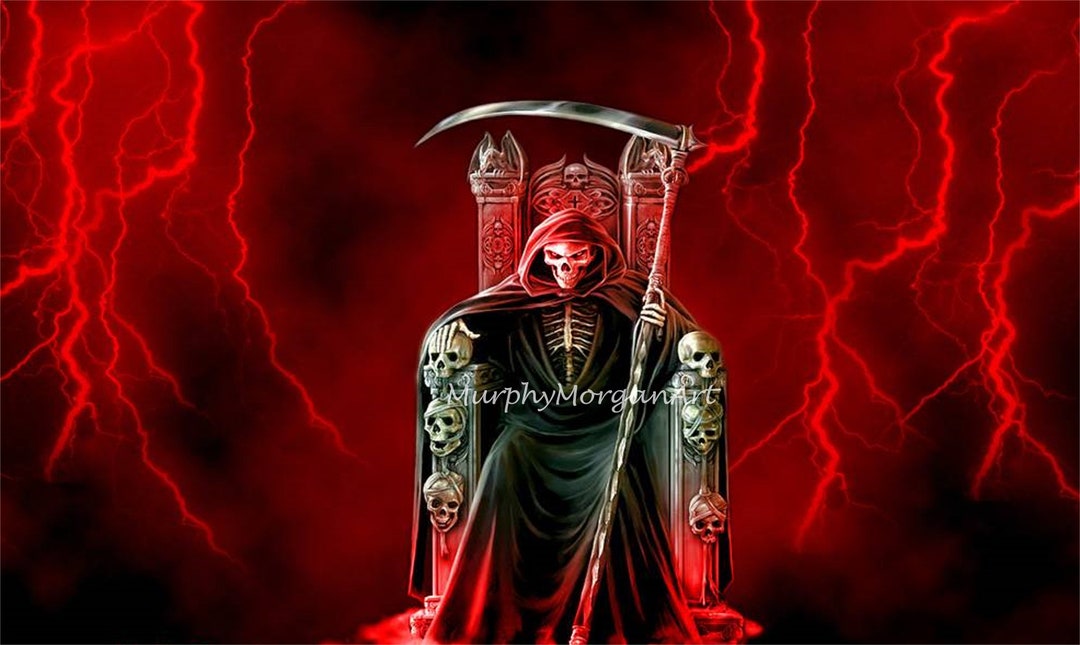 Grim Reaper on His Throne Art Photo Print Digital Download - Etsy