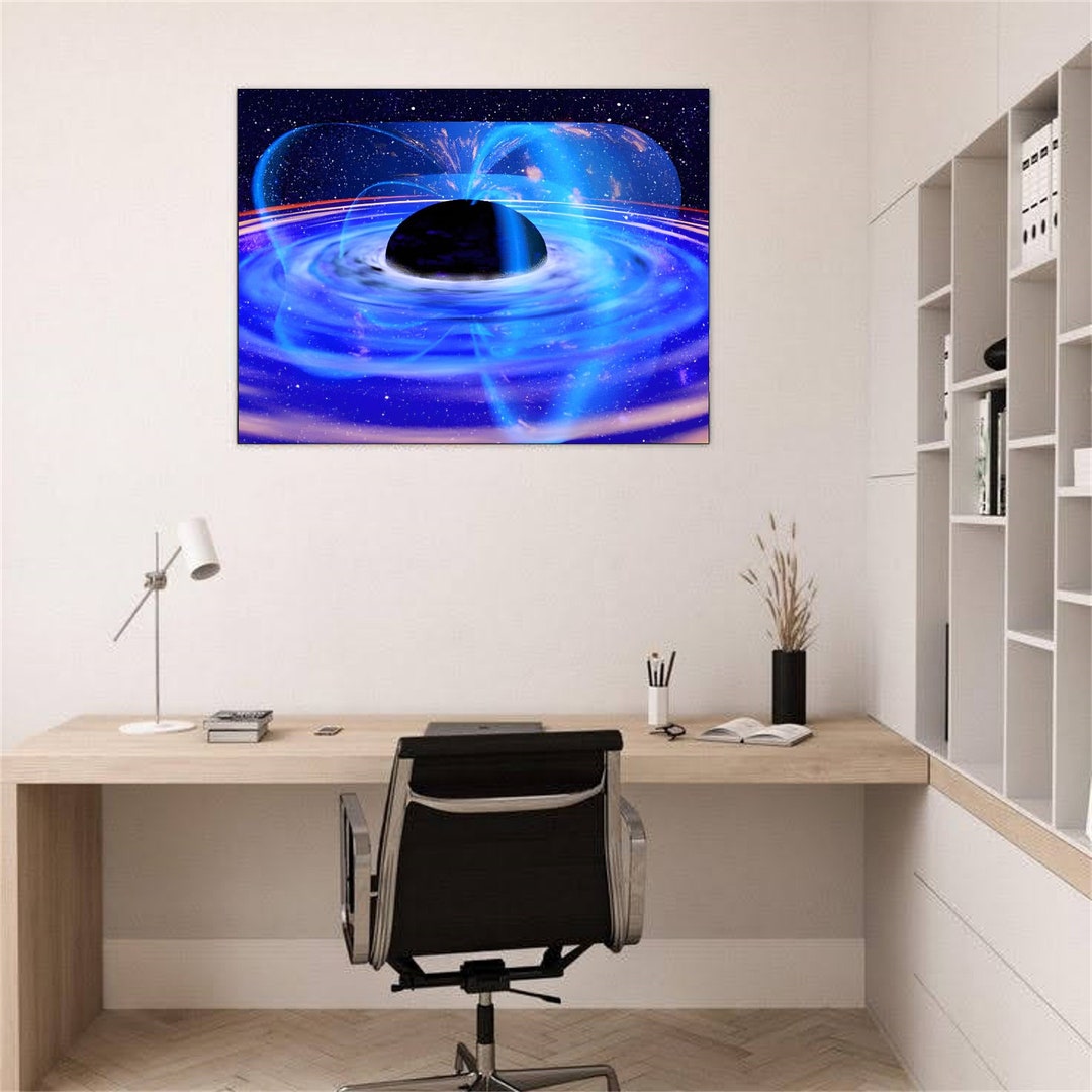 Blue Black Hole Space Art Photo Print Digital Download - Etsy