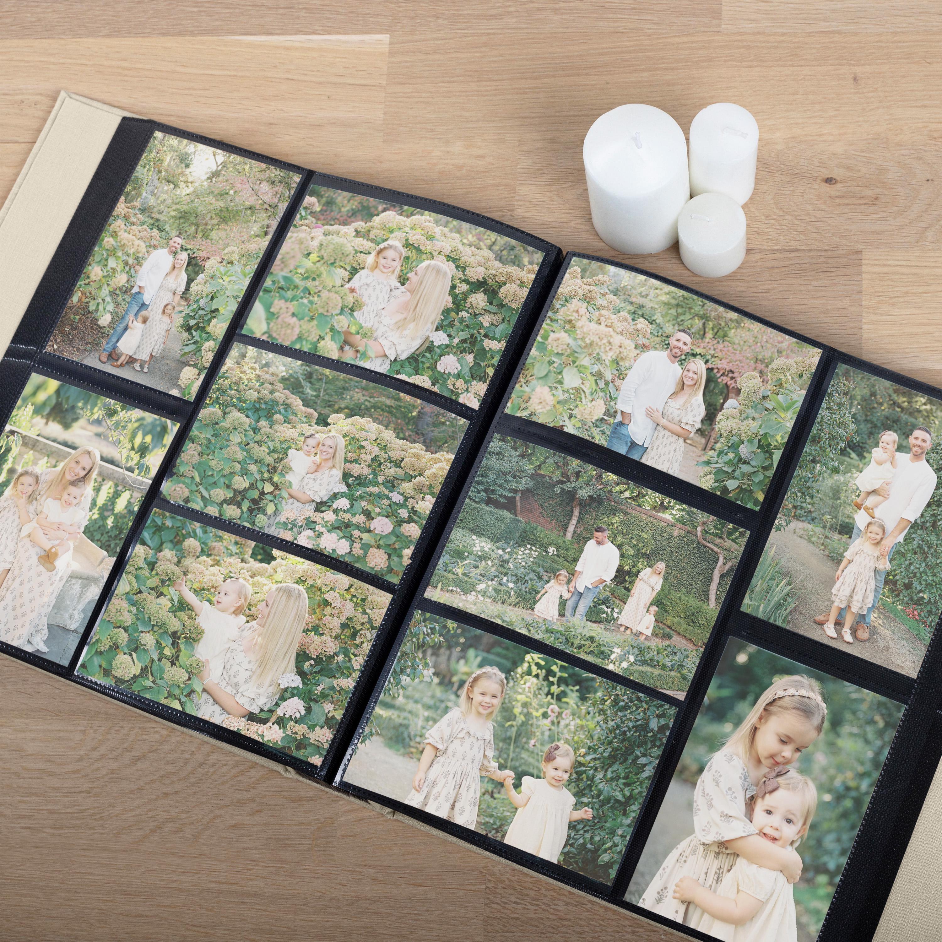 Personalized Family Memory Book | Linen Photo Album With Sleeves for ...