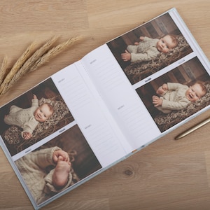 Baby Photo Album With Sleeves for 200 4x6 Photos | Slip in Photo Album ...