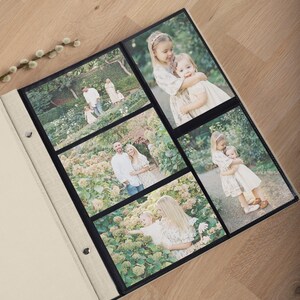 Personalized Family Memory Book | Linen Photo Album With Sleeves for ...