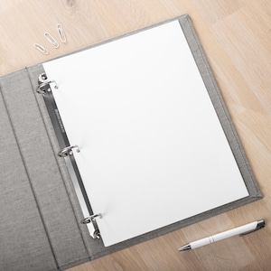 Personalized Portfolio Ring Binder for A4 Paper & A4 Plastic Sleeves ...