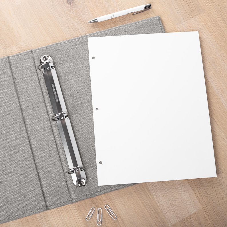 Personalized Portfolio Ring Binder for A4 Paper & A4 Plastic Sleeves ...