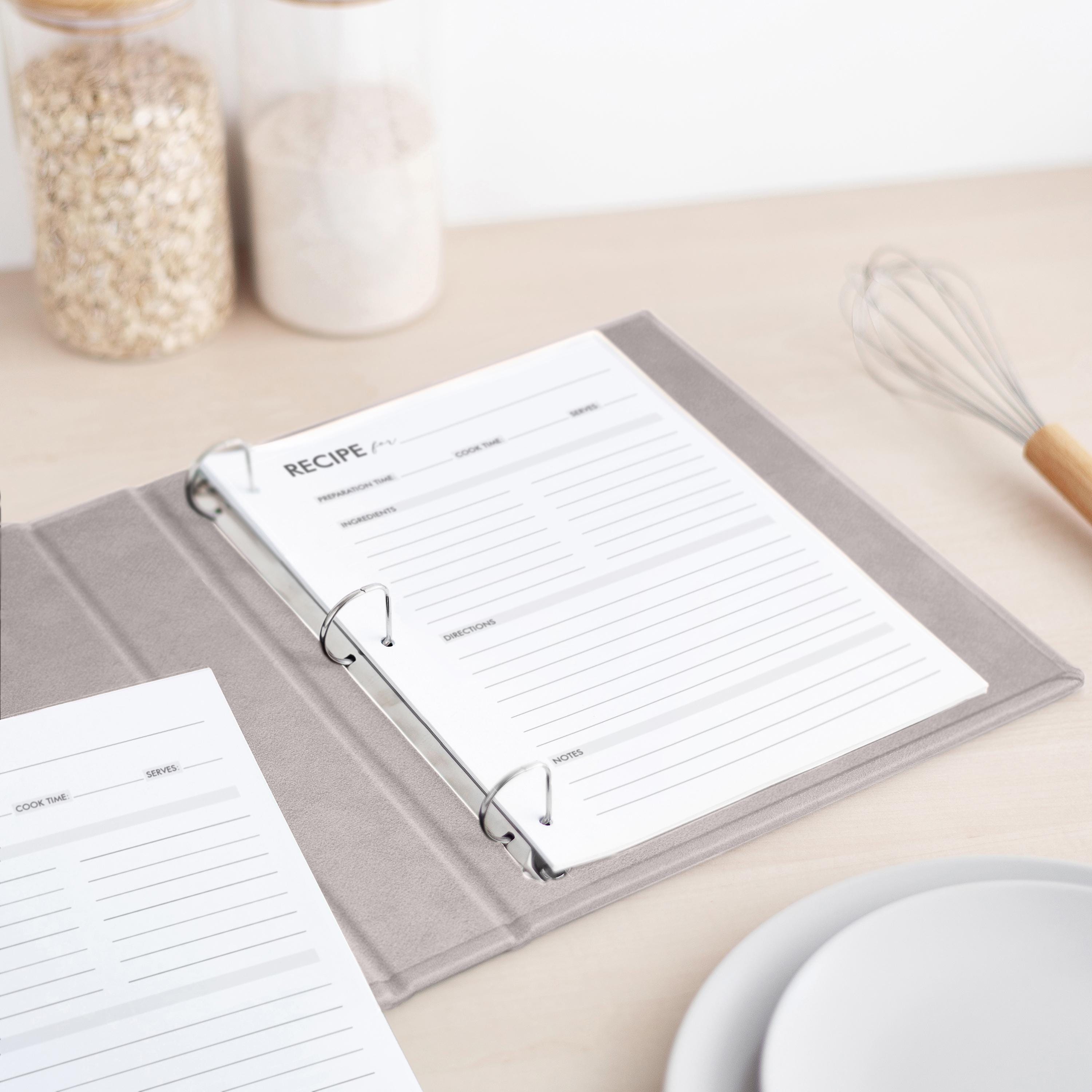 Personalized Linen Recipe Book Binder: A4/US Letter, Custom Cookbook - Etsy