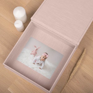 Baby Time Capsule Box Personalized Baby Keepsake Box Large Linen ...