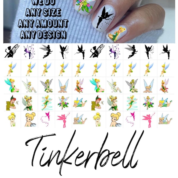 Tinkerbell Nails - Etsy