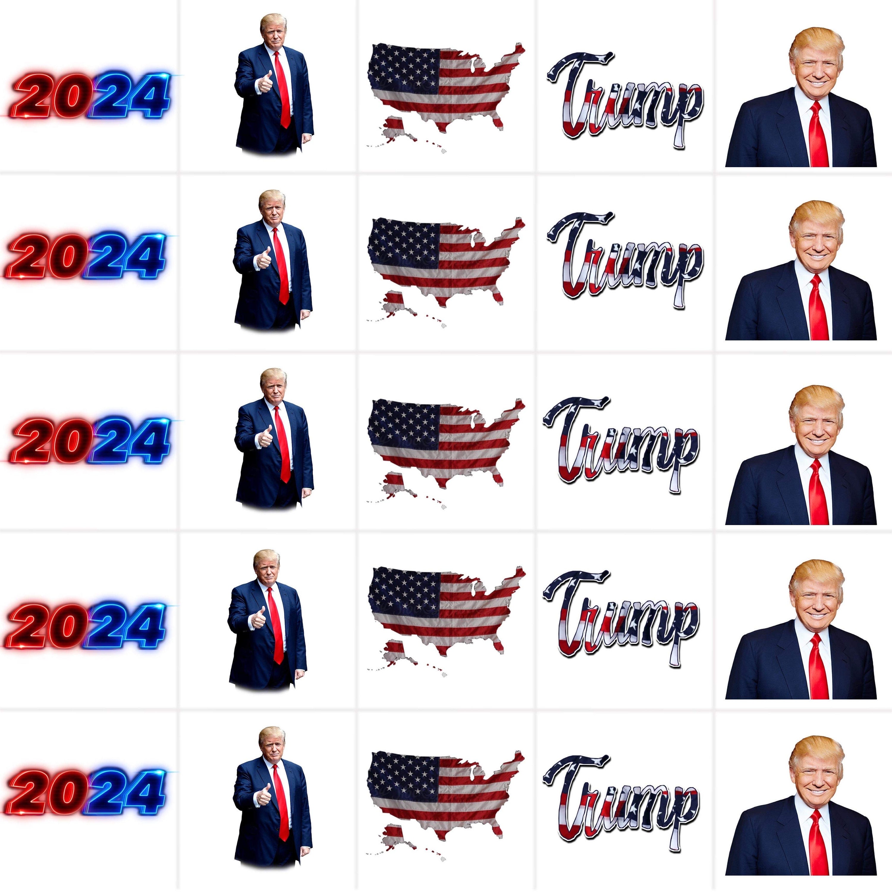 Trump Set of 50 Waterslide Nail Art Decals - Etsy