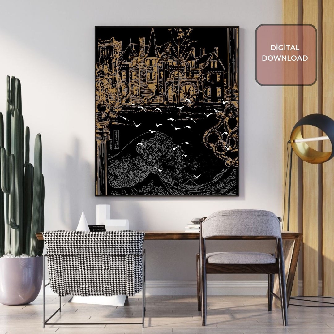Printable Castle Wall Art – Medieval, Whimsical & Vintage Castle Prints ...